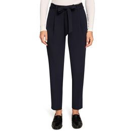 Jerseyhose Zero "Damen mit Bindeg&uuml;rtel 28 Inch", Damen, Gr. 44, Normalgr&ouml;&szlig;en, hydrangea, Cr&ecirc;pe, Obermaterial: 5% Elasthan, 50% Polyester, 45% Polyester. F&uuml;llung:, unifarben, figurbetont 7/8-L&auml;nge, Hosen Jerseyhose, G&uuml;rtel