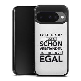 DeinDesign Google Pixel 10 Handy Silikon H&uuml;lle Case schwarz Handyh&uuml;lle Spruch Sayings Statement
