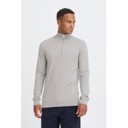 Troyer Blend "BHBryan", Herren, Gr. XL, griffin, Feinstrick, 70% Baumwolle, 30% Nylon, unifarben, normal normal, hoch geschlossener Ausschnitt, Pullover Troyer, Stilvoller Troyer mit Rei&szlig;verschluss