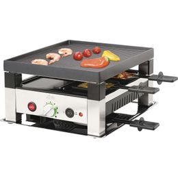 SOLIS OF SWITZERLAND Raclette "5 in 1 Table Grill for 4", schwarz (schwarz, wei&szlig;), B:27cm H:16cm T:33cm, Raclettes
