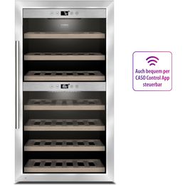 CASO GERMANY CASO Weink&uuml;hlschrank "725 WineComfort 660 Smart", Energieeffizienz: G (A-G), grau (schwarz), B:59,5cm H:103,5cm T:63cm, Weink&uuml;hlschr&auml;nke