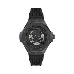 Luxusuhr Philipp Plein "Skeleton Royal", 0202, schwarz, schwarz, Armbanduhren, Herren
