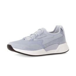Gabor Damen Sneaker "Sneaker low Materialmix Leder/Lederimitat", Gr. 42blau, Schuhe