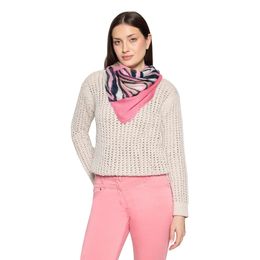 Schal Betty Barclay "Damen mit Aufdruck", Damen, Gr. ACC, pink, dunkelblau, Web, Viskose, Modet&uuml;cher Schal