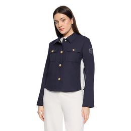 Jackenblazer Betty Barclay "Damen mit Taschen", Damen, Gr. 42, dunkelblau, Obermaterial: 88% Polyester, 12% Elasthan. Besatz: 88% Polyester, 12% Elasthan, gerade normal, Blazer
