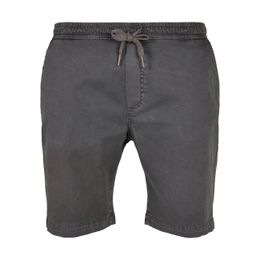 Stoffhose Urban Classics "Urban Classics Herren Stretch Twill Joggshorts", Herren, Gr. XL, US-Gr&ouml;&szlig;en, schwarzshadow, 98% Baumwolle, 2% Elasthan, unifarben, normal, Hosen Stoffhose