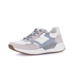 Sneaker Gabor "Sneaker low Materialmix Leder", Damen, Gr. 35,5, multicolour, Schuhe Sneaker