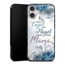 DeinDesign iPhone 16 Plus Handy Silikon H&uuml;lle Case schwarz Handyh&uuml;lle Mothersday Mom Flowers