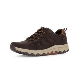 Gabor Damen Sneaker "rollingsoft Sneaker low Materialmix Leder/Textil", Gr. 43braun, Schuhe