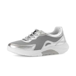 Gabor Damen Sneaker "Sneaker low Textil", Gr. 38,5silber, Schuhe