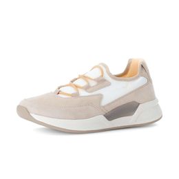 Gabor Damen Sneaker "Sneaker low Materialmix Leder/Lederimitat", Gr. 38beige, Schuhe
