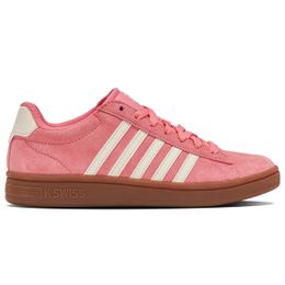 Sneaker K-Swiss "COURT TIEBREAK II SDE", Damen, Gr. 38, pnklem, wtcpgry, gum, Leder, Schuhe Sneaker