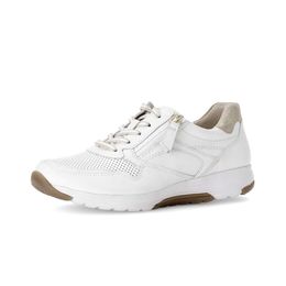 Gabor Damen Sneaker "Sneaker low Materialmix Leder", Gr. 35wei&szlig;, Schuhe