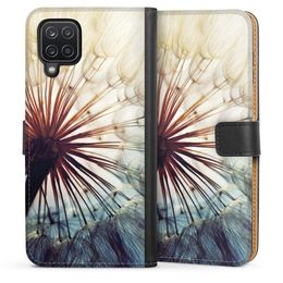 DeinDesign Galaxy A12 Handy Klapph&uuml;lle Handyh&uuml;lle aus Kunst Leder schwarz Flip Case Dandelion Photography Flowers Sideflip mit langer Lasche