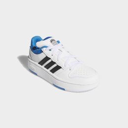 Sneaker adidas Sportswear "HOOPS CLASSIC", M&auml;dchen, Gr. 33, cloud wei&szlig;, ray blau, core schwarz, Synthetik, Schuhe Sneaker, mit Klettverschluss, f&uuml;r Kinder & Jugendliche
