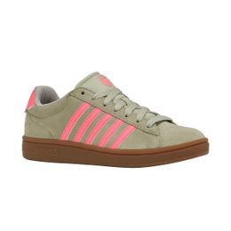 Sneaker K-Swiss "COURT TIEBREAK II SDE", Damen, Gr. 39, abstn, pnklem, gum, Leder, Schuhe Sneaker