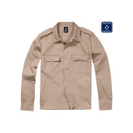 Langarmhemd Brandit "Brandit Herren US Shirt", Herren, Gr. 5XL, US-Gr&ouml;&szlig;en, beige, 80% Polyester, 20% Baumwolle, unifarben, normal, Hemden