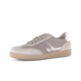Gabor Damen Sneaker "Sneaker low Materialmix Leder/Lederimitat", Gr. 44beige, Schuhe