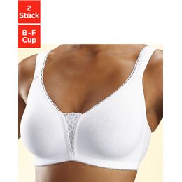 Petite Fleur Damen Soft-BH, 2xwei&szlig;, Gr&ouml;&szlig;e 100B
