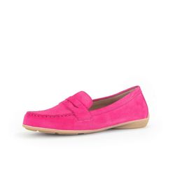 Mokassin Gabor "Mokassin Rauleder", Damen, Gr. 39, pink, Schuhe Mokassin