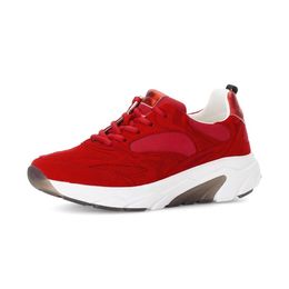 Gabor Damen Sneaker "Sneaker low Materialmix Leder/Lederimitat", Gr. 36rot, Schuhe
