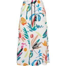Jerseyrock Urban Classics "Urban Classics Damen Ladies Viscose Midi Skirt", Damen, Gr. XXL, sandwei&szlig;fruity, 100% Viskose, loose fit, R&ouml;cke