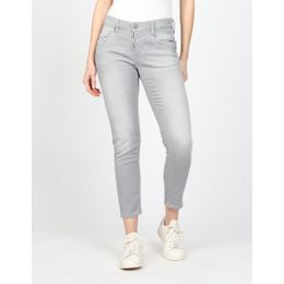 Relax-fit-Jeans Gang "Gang Jeans Relaxed Fit 94GERDA CROPPED", Damen, Gr. 26, grau denim, 98% Baumwolle, 2% Elasthan, Jeans
