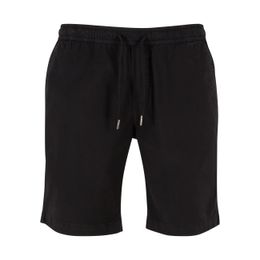 Stoffhose Urban Classics "Urban Classics Herren Stretch Twill Joggshorts", Herren, Gr. M, US-Gr&ouml;&szlig;en, schwarz, 98% Baumwolle, 2% Elasthan, unifarben, normal, Hosen Stoffhose