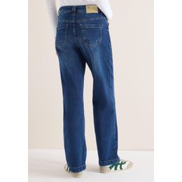 Loose-fit-Jeans Cecil, Damen, Gr. 25, L&auml;nge 32, mid blau wash, Jeans, 84% Baumwolle, 14% Polyester, 2% Elasthan, unifarben, lang, Jeans, High Waist