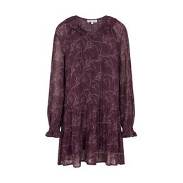 Lily & Lionel Midikleid LILY AND LIONEL "Henrietta Floral Print Button Down Mini Dress Damen", Damen, Gr. 36, Normalgr&ouml;&szlig;en, lila, 100% Viskose, Kleider Midikleid