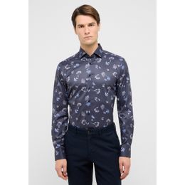 Langarmhemd Eterna "SLIM FIT", Herren, Gr. 38, Normalgr&ouml;&szlig;en, navy, Twill, 100% Baumwolle, schmal, Manschette, Hemden, NON IRON (b&uuml;gelfrei)