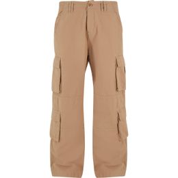 Cargohose Urban Classics "Urban Classics Herren Double Cargo Pants", Herren, Gr. 31, Normalgr&ouml;&szlig;en, unionbeige, 100% Baumwolle, unifarben, normal, Hosen Cargohose