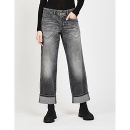 Loose-fit-Jeans Gang "Gang Jeans Loose Fit 94ROBERTA", Damen, Gr. 29, Einheitsgr&ouml;&szlig;e, grau (denim blau), Denim/Jeans, 99% Baumwolle, 1% Elasthan, Jeans