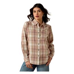Ariat Bluse Billie Jean white pepper coral plaid Damen L