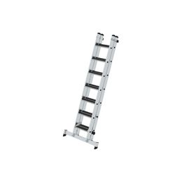 Munk Stufen-Schiebeleiter 2-teilig mit nivello&reg;-Traverse und clip-step R13 2x7 (040670)