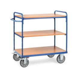 Fetra Etagenwagen 8102, Tragkraft 600kg, TPE-Reifen, 1 fester und 2 Einlegeb&ouml;den)