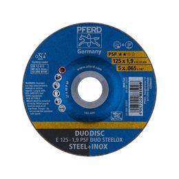Pferd TOOLS DUODISC Trenn-/Schleif. E 125x1,9x22,23 mm gekr. Uni.-Linie PSF DUO STEELOX f. Stahl/VA (62012630)