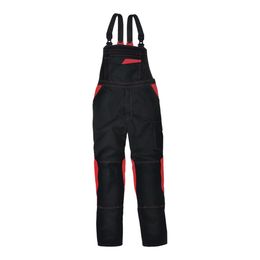 K&Uuml;BLER WORKWEAR K&uuml;bler IMAGE DRESS Latzhose schwarz/mittelrot 46 ; K&uuml;bler Workwear (3347 3411-9955-46)