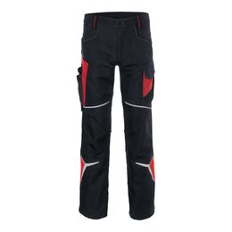 K&Uuml;BLER WORKWEAR K&uuml;bler Hose BODYFORCE schwarz/mittelrot Form 2225 Gr&ouml;&szlig;e 114 ; K&uuml;bler Workwear (2225 5302-9955-114)