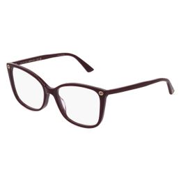 Gucci GG0026O Brille Unisex | Fassung: Vollrand, Cat Eye, Burgunder Gl&auml;nzend