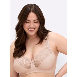 w&auml;schepur sheego Gro&szlig;e Gr&ouml;&szlig;en BH ohne B&uuml;gel, puder, Gr&ouml;&szlig;e 110D - Damen