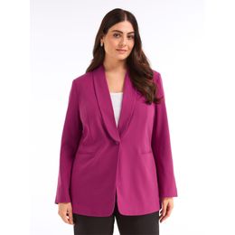 sheego Gro&szlig;e Gr&ouml;&szlig;en Blazer in langer Form, magenta, Gr&ouml;&szlig;e 52 - Damen