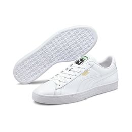 Sneaker Puma "Basket Classic XXI Sneaker Erwachsene", Damen, Gr. 47, wei&szlig;, Obermaterial: Synthetik, Kuhleder, Leder; Futter: Synthetik, Textil; Innensohle: Textil; Laufsohle: Gummi, Schuhe Sneaker