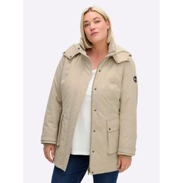 sheego Gro&szlig;e Gr&ouml;&szlig;en Parka mit teilbarer Kapuze, beige, Gr&ouml;&szlig;e 46 - Damen