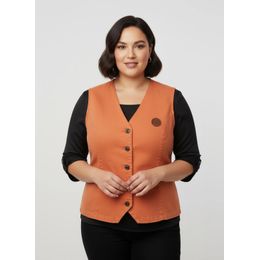 sheego Gro&szlig;e Gr&ouml;&szlig;en Jeansweste in Stretch-Qualit&auml;t, orange, Gr&ouml;&szlig;e 54 - Damen