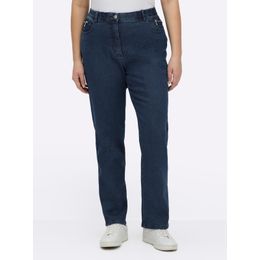 sheego Gro&szlig;e Gr&ouml;&szlig;en 5-Pocket-Jeans gerade geschnitten, dark blue, Gr&ouml;&szlig;e 195 - Damen