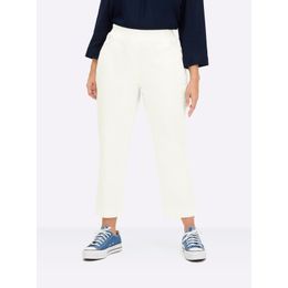sheego Gro&szlig;e Gr&ouml;&szlig;en 7/8-Jeans mit Jersey-Bund in softer Qualit&auml;t, wei&szlig;, Gr&ouml;&szlig;e 48 - Damen