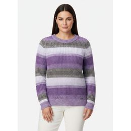 sheego Gro&szlig;e Gr&ouml;&szlig;en Langarm-Pullover im Farbverlauf, lila-lavendel, Gr&ouml;&szlig;e 44 - Damen