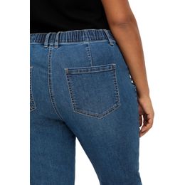 sheego Damen Jeans mit Gummibund, blue denim, Gr&ouml;&szlig;e 40