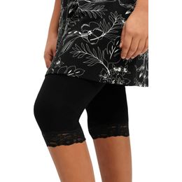 sheego Damen Shirt und Leggings im Set, schwarz-wei&szlig;, Gr&ouml;&szlig;e 46